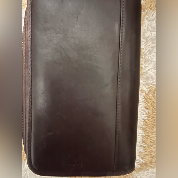 Coach | Bags | Vintage Coach Leather Zip Around Travel Case Organizer ...